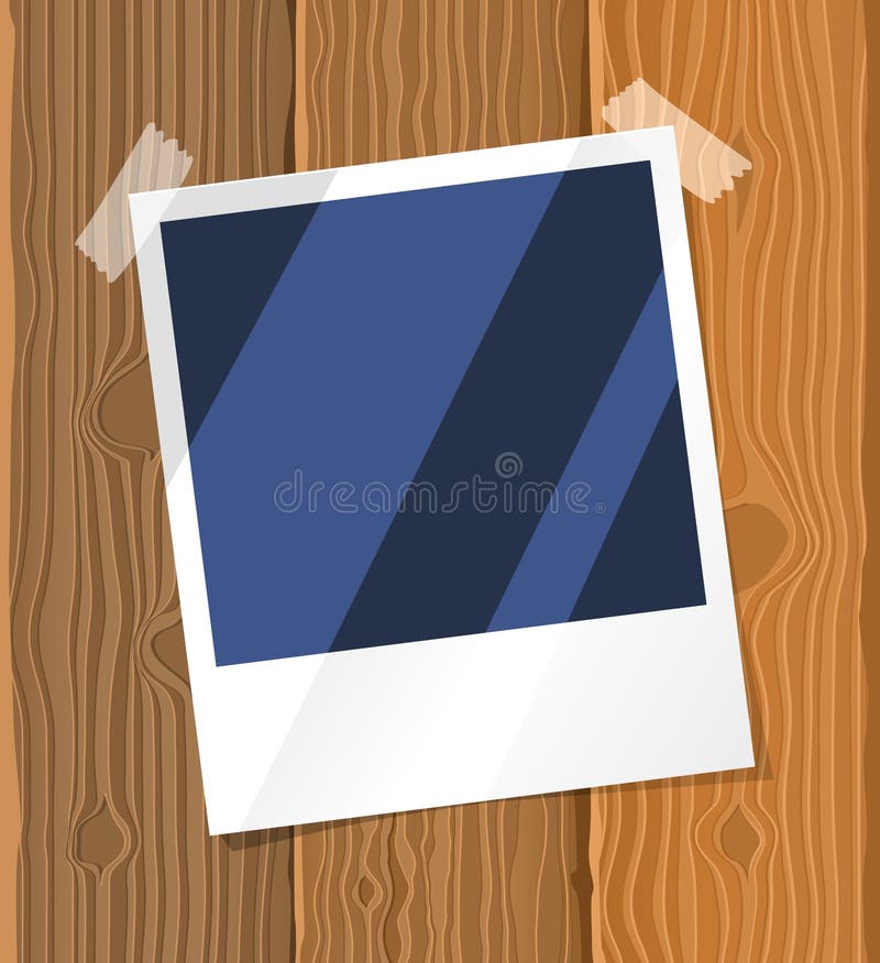 Photo frame on the Board stock illustration. Illustration of frame ...