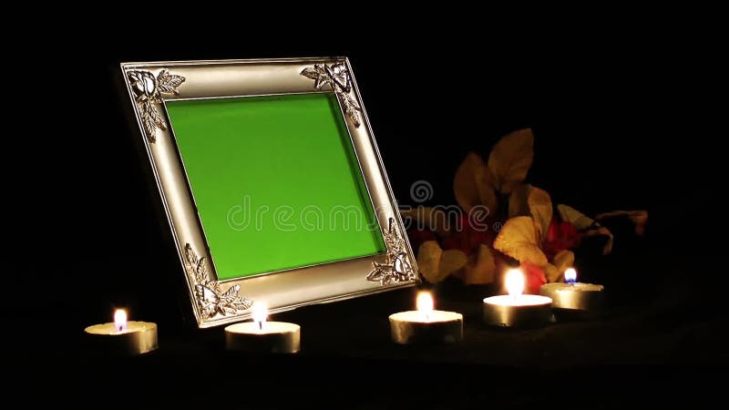 Photo Frame in the Candle Light Stock Video Footage - Video of black ...