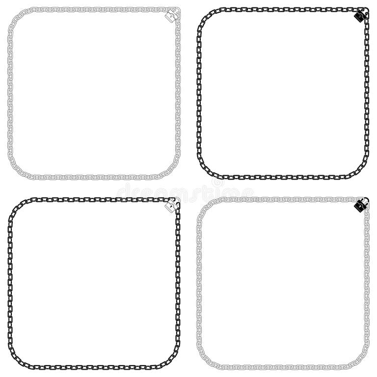 Lock Chain Frame Stock Illustrations – 867 Lock Chain Frame Stock ...