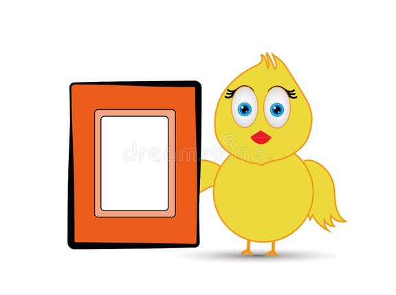A photo frame chick stock illustration. Illustration of frame - 137992921