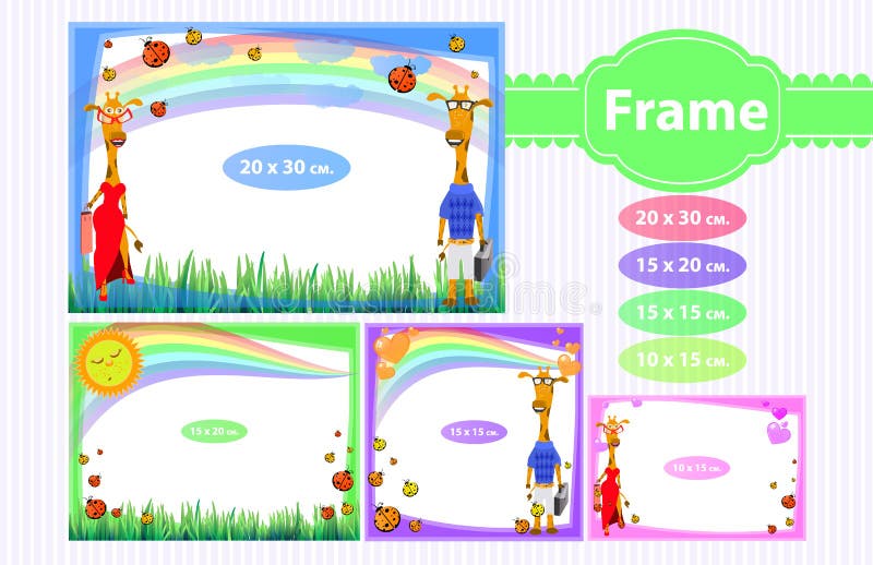 Photo Frame for a Child. Illustrations for Design Stock Vector ...