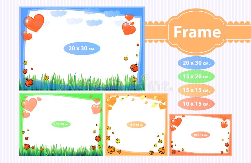 Photo Frame for a Child. Illustrations for Design Stock Vector ...