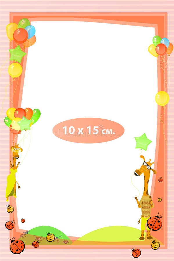 Photo Frame for a Child. Illustrations for Design Stock Illustration ...