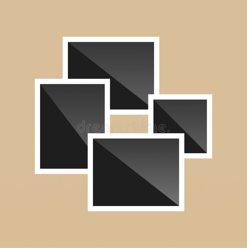 Photo Frame Collage Composition Template Background Stock Vector ...