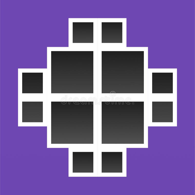 Photo Frame Collage Composition Template Background Stock Vector ...