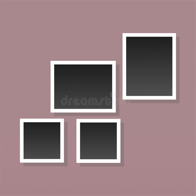 Photo Frame Collage Composition Template Background Stock Vector ...