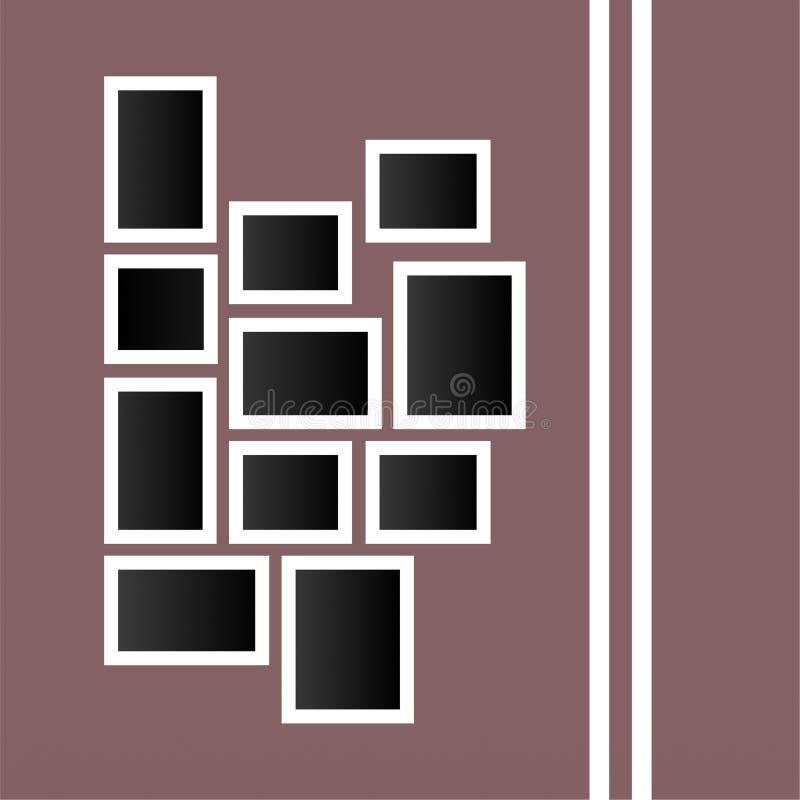 Photo Frame Collage Composition Template Background Stock Vector ...