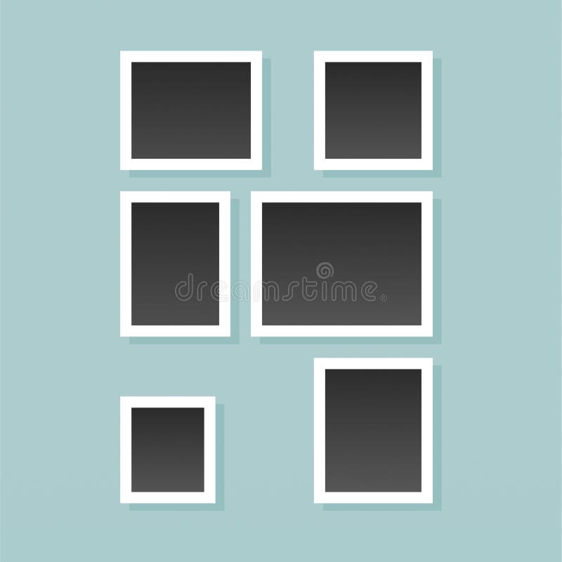 Photo Frame Collage Composition Template Background Stock Vector ...