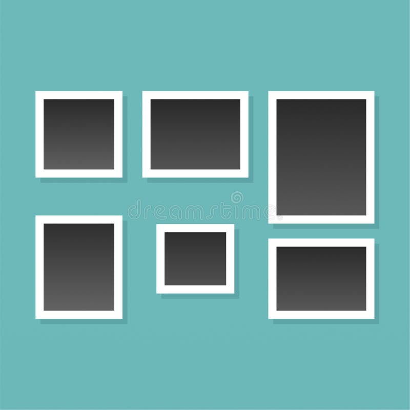 Photo Frame Collage Composition Template Background Stock Vector ...