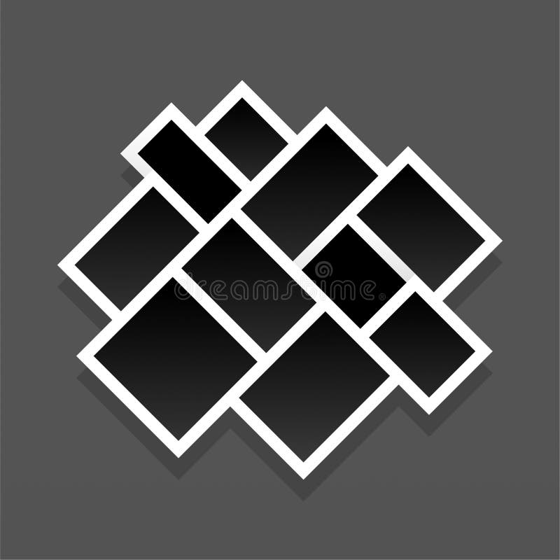 Photo Frame Collage Composition Template Background Stock Vector ...