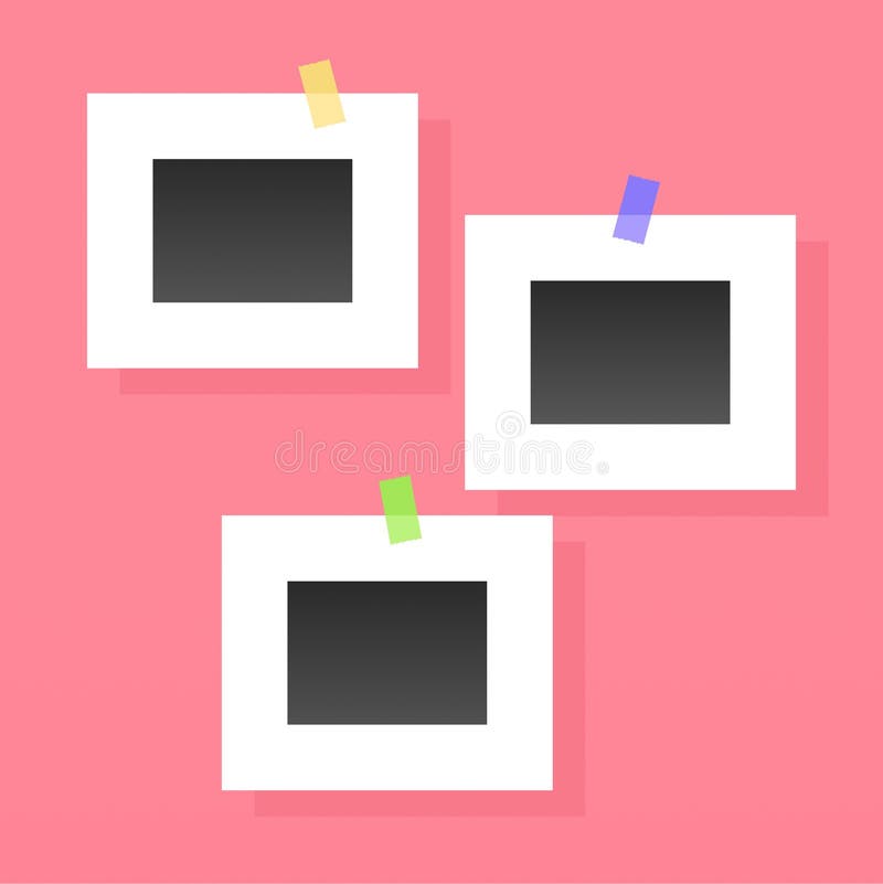 Photo Frame Collage Composition Template Background Stock Vector ...