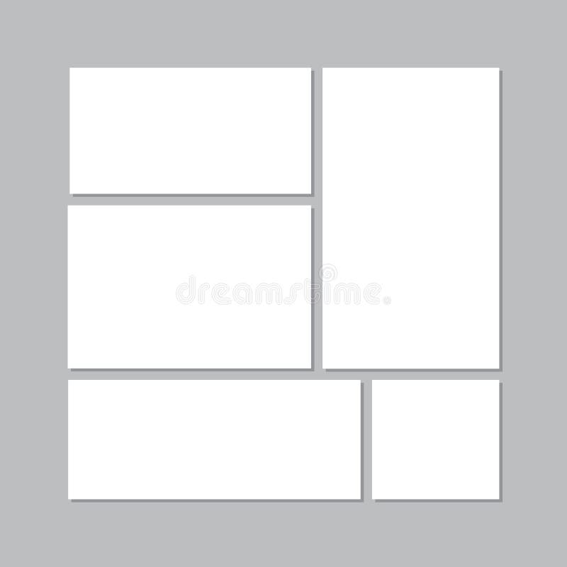 Photo Frame Collage Template Collection Stock Vector - Illustration of ...