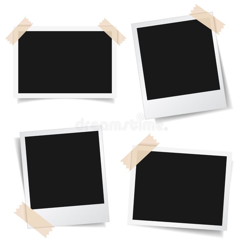 Photo Frame with Push Pin stock illustration. Illustration of frames ...