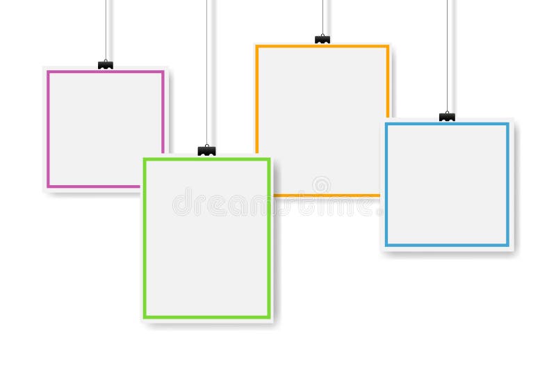 Photo Frame Collection with White Background Stock Vector ...