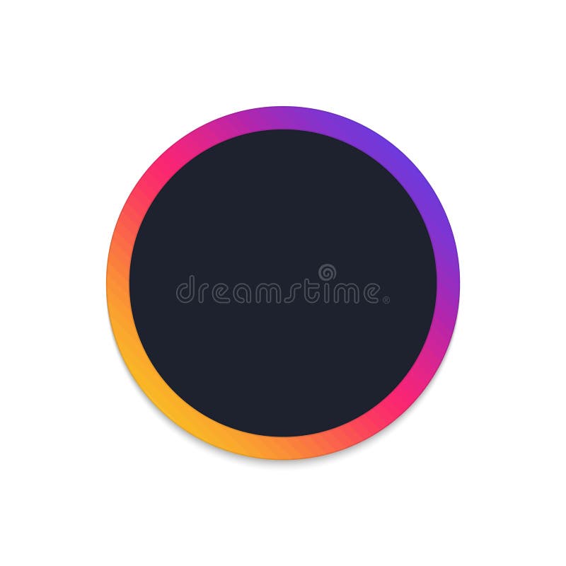 Round photo frame stock vector. Illustration of card - 356177735