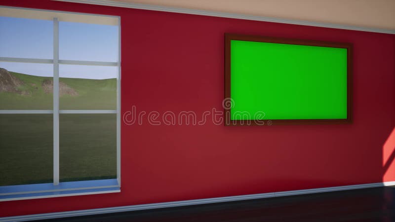 Photo Frame with Green Screen in the Dark. Stock Footage - Video of ...