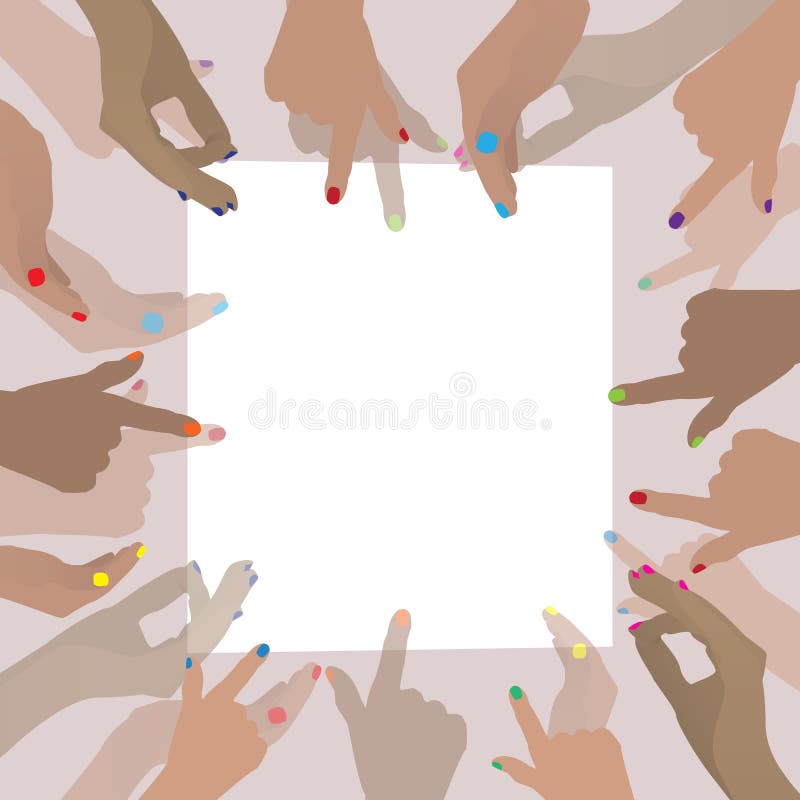 Photo Frame with Human Hands. Illustration Stock Illustration ...