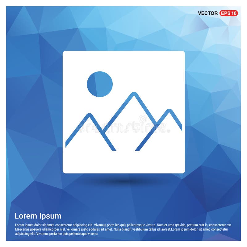 Photo in frame icon stock vector. Illustration of blue - 132444548