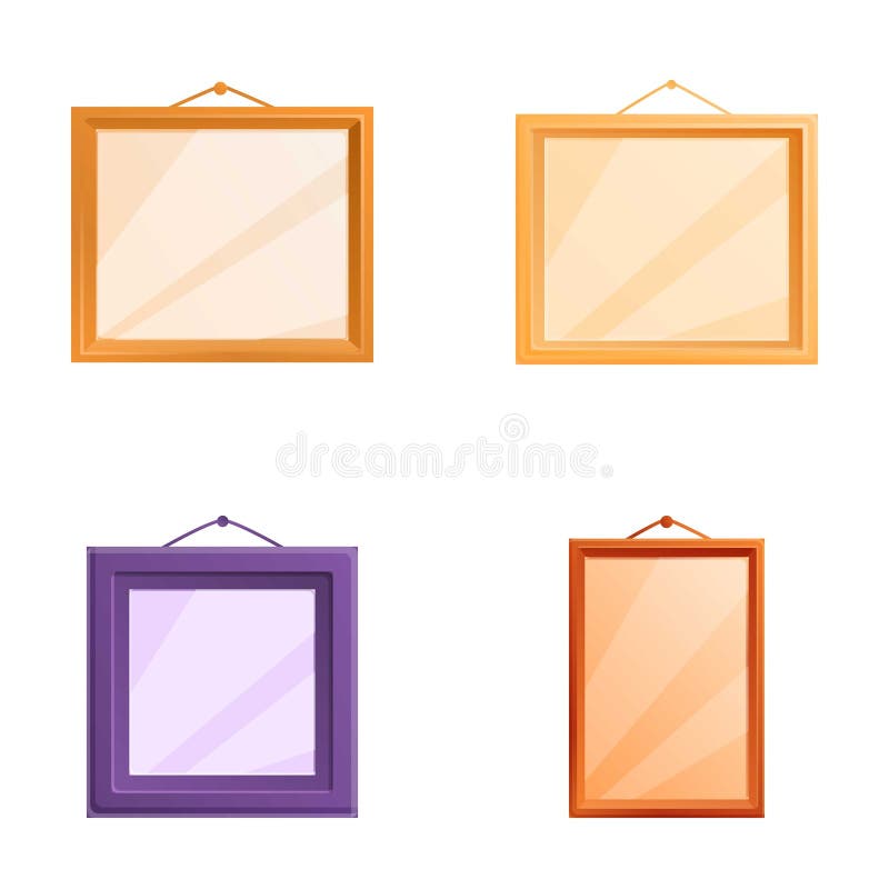 Photo Frame Icons Set Cartoon Vector. Various Empty Decorative Frame on ...