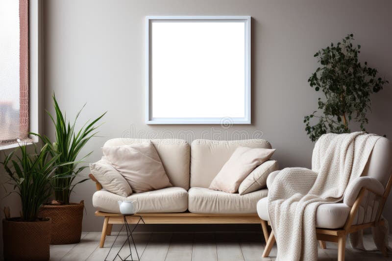 Photo Frame Interior Design Background. Generative AI Stock Photo ...