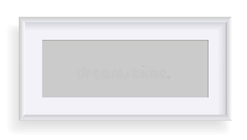 Photo Frame Isolated on White, Rectangular Frame Mockup. Empty Framing ...