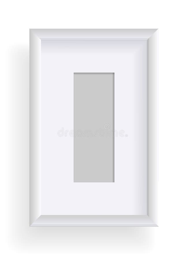 Photo Frame Isolated on White, Rectangular Frame Mockup. Empty Framing ...