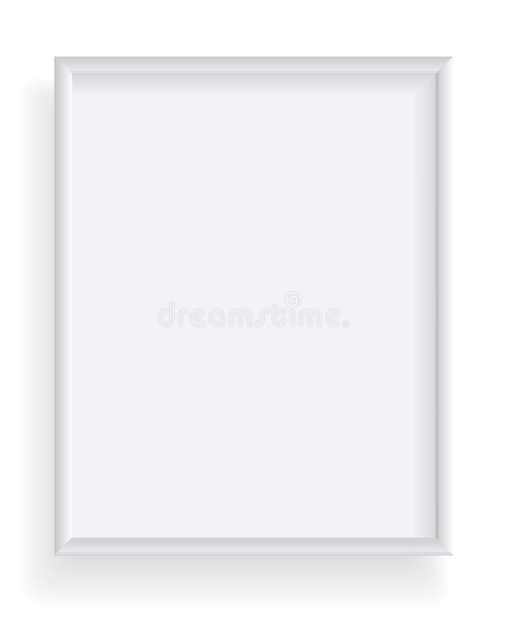 Photo Frame Isolated on White, Rectangular Frame Mockup. Empty Framing ...