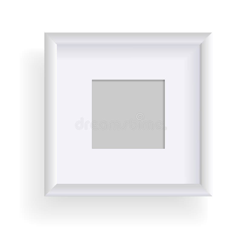 Photo Frame Isolated on White, Rectangular Frame Mockup. Empty Framing ...