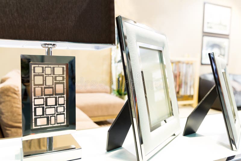Photo Frame in Luxury Interior Stock Image - Image of border, holder ...