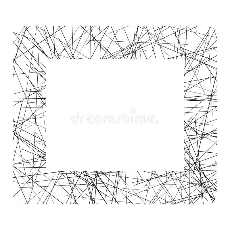 Photo Frame Made of Black Lines Stock Vector - Illustration of interior ...