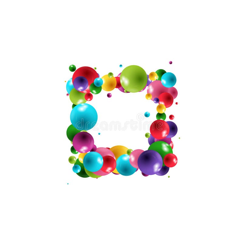 Photo Frame Made of Colored Balls. Decorative Element Stock ...