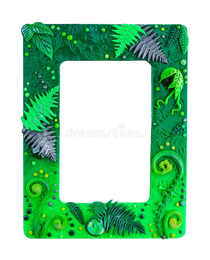 Photo Frame Made from Polymer Clay Handmade Crafted Stock Image - Image ...