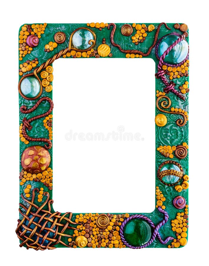 Photo Frame Made from Polymer Clay Handmade Crafted Stock Image - Image ...