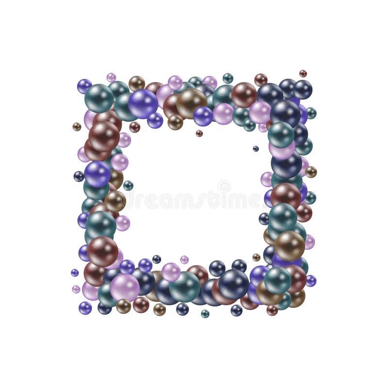 Photo Frame Made of Round Color Shapes. Sample Stock Illustration ...