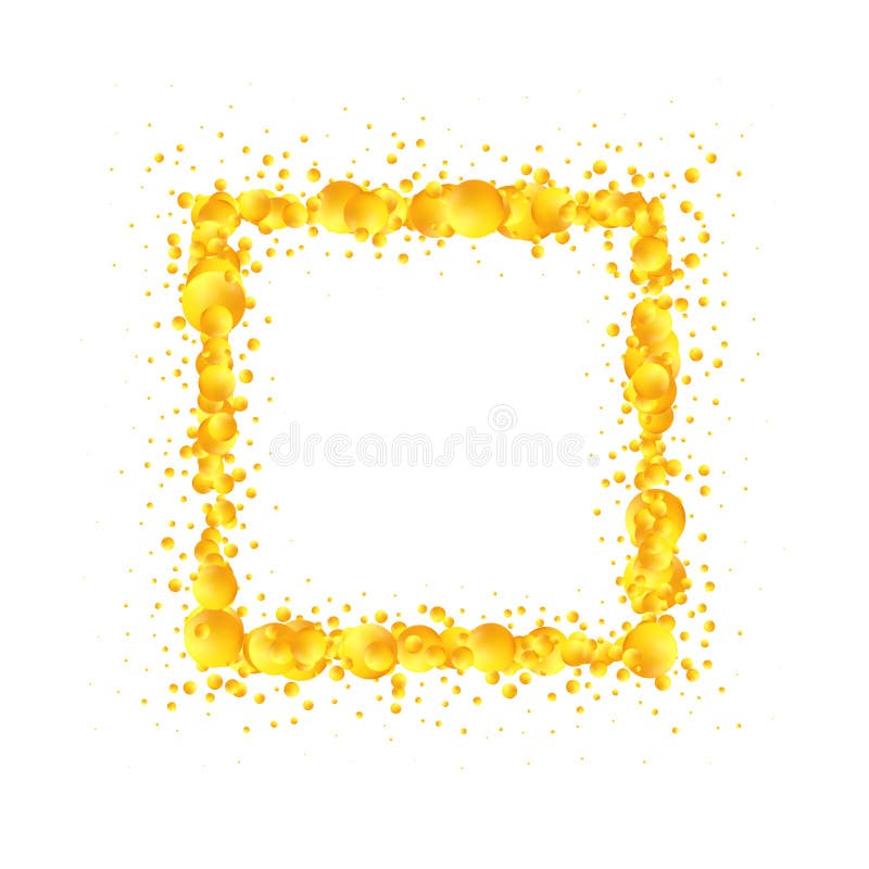 Photo Frame Made of Round Yellow Shapes. Sample. Eps 10 Stock Vector ...