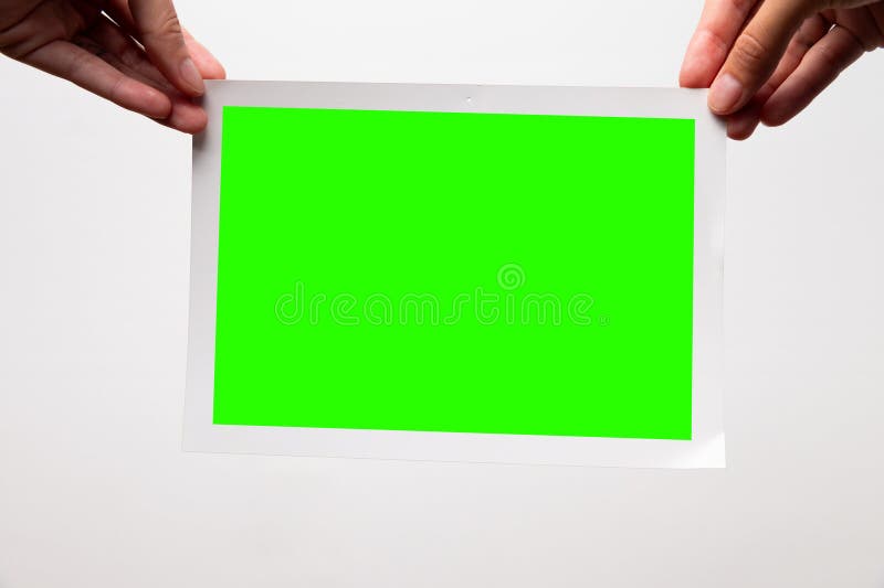 Photo Frame Mockup on White Wall Background. Large Printed Photo with ...