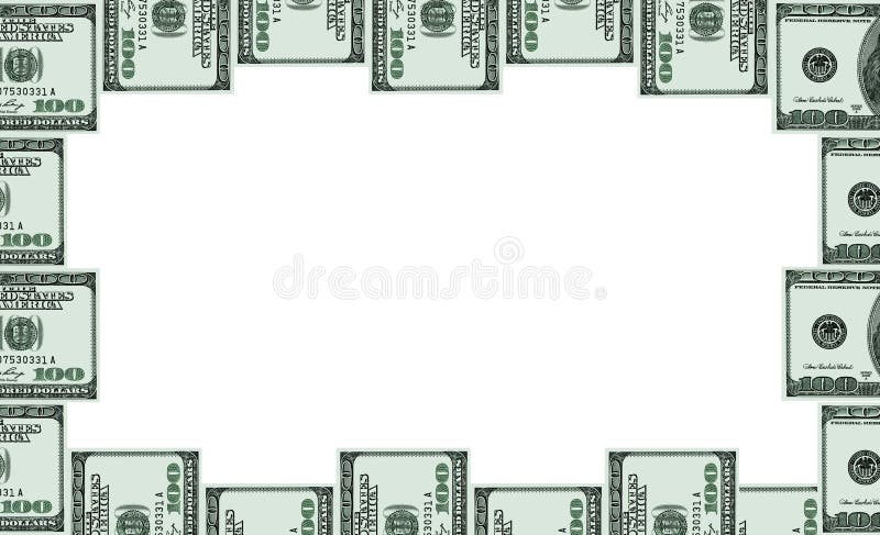 Photo Frame from One Hundred Dollar Notes Stock Illustration ...