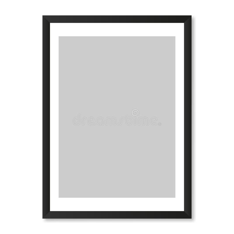 Photo Frame. Realistic Square Black Frames Mockup Stock Vector ...