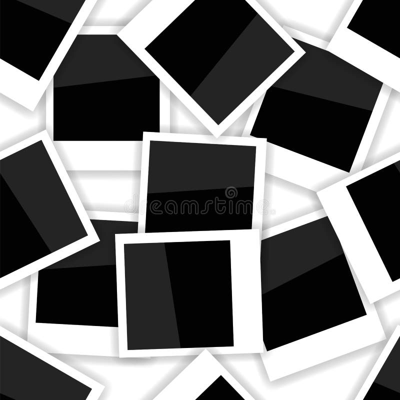 Photo Frame Seamless Pattern on White Stock Vector - Illustration of ...
