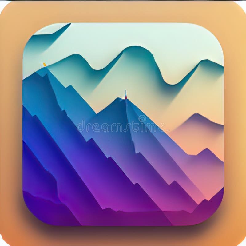 Photo Frame Software App Icon. Generative AI. Stock Illustration ...