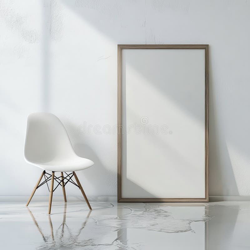 Photo Frame Stand on Floor Near Shelf Stock Photo - Image of shelf ...