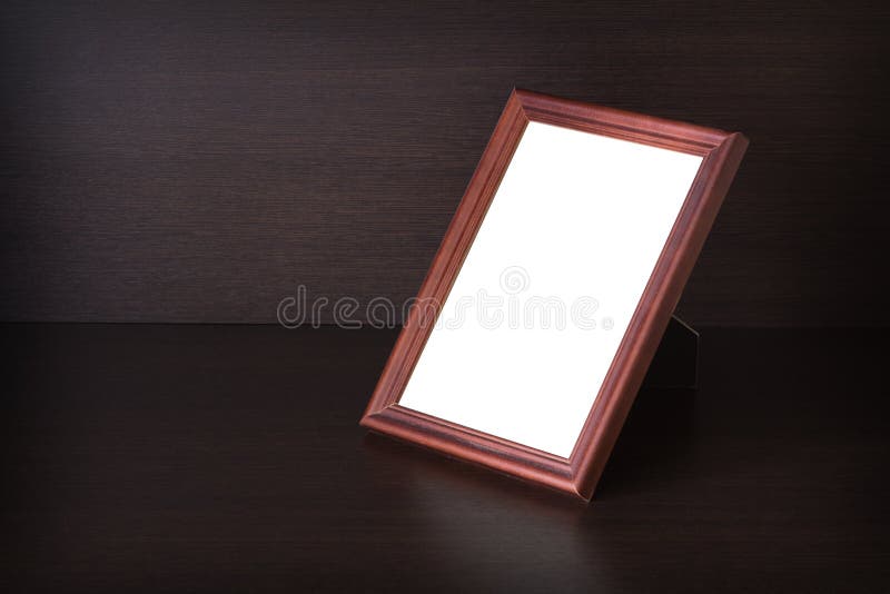 The Photo Frame Standing on the Table Stock Photo - Image of stylish ...