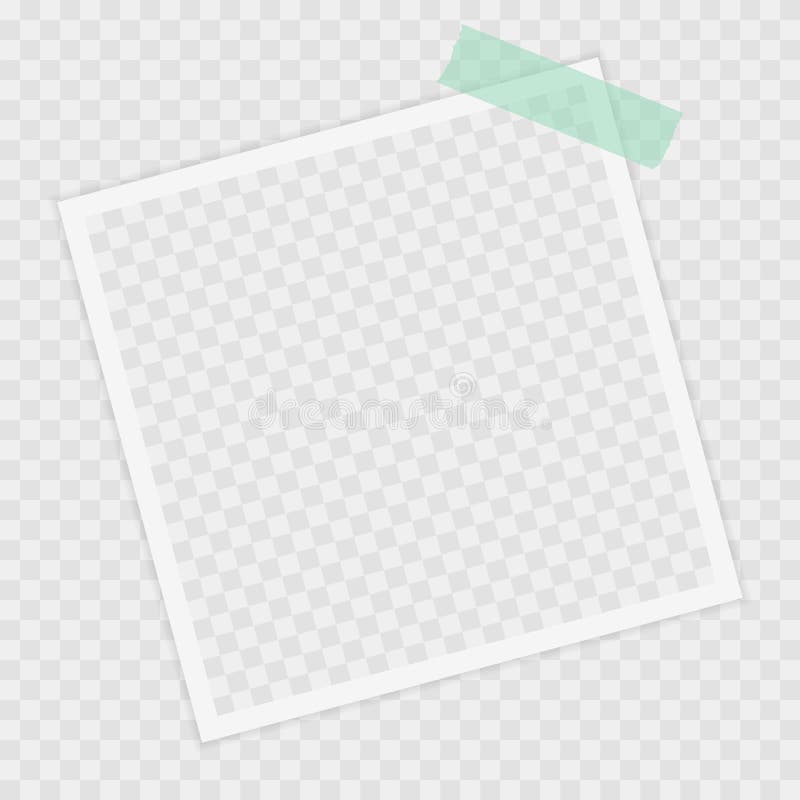 Photo Frame with Sticky Tape, Scotch Tape, Adhesive Tape. Template ...