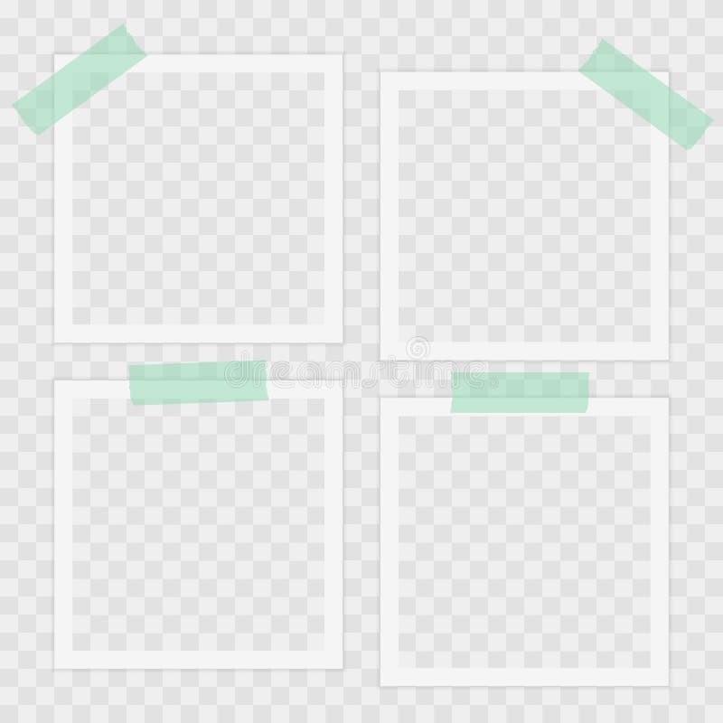 Photo Frame with Sticky Tape, Scotch Tape, Adhesive Tape. Template ...