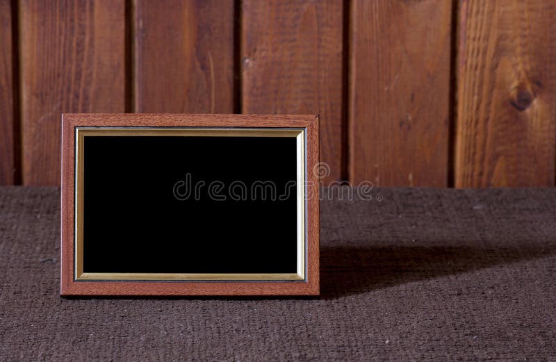 Photo frame on table stock image. Image of grunge, textured - 10454315