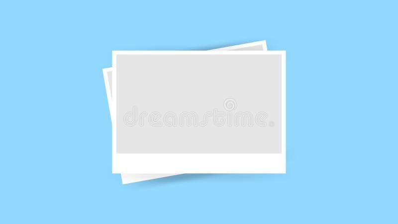 Photo Frame Template Isolated on Blue Background, Frames Photo Collage ...