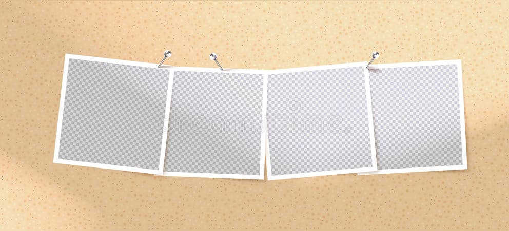 Photo Frame Template with Paper Border and Scrapbook Design. Retro ...