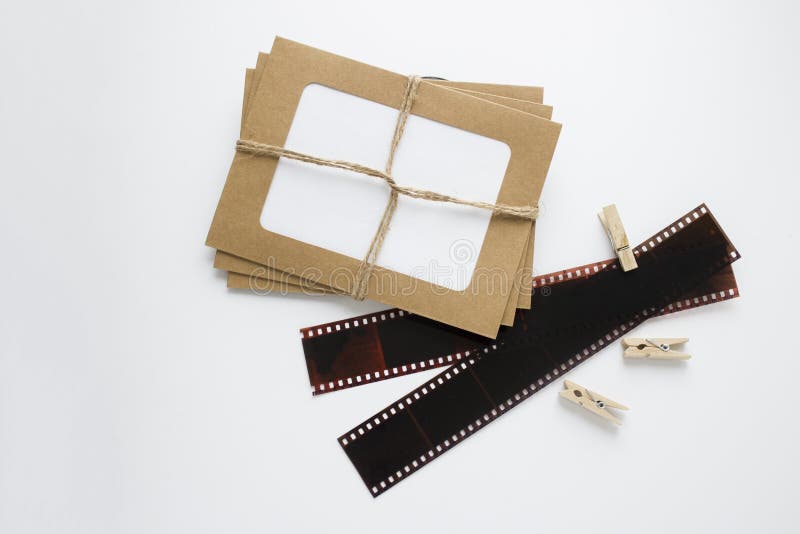 Packed Photos in a Frame and Film Stock Photo - Image of album, model ...