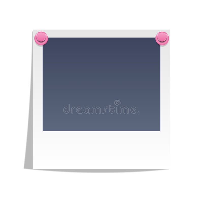 Photo Frame Wall Pink Pins White Stock Illustrations – 7 Photo Frame ...