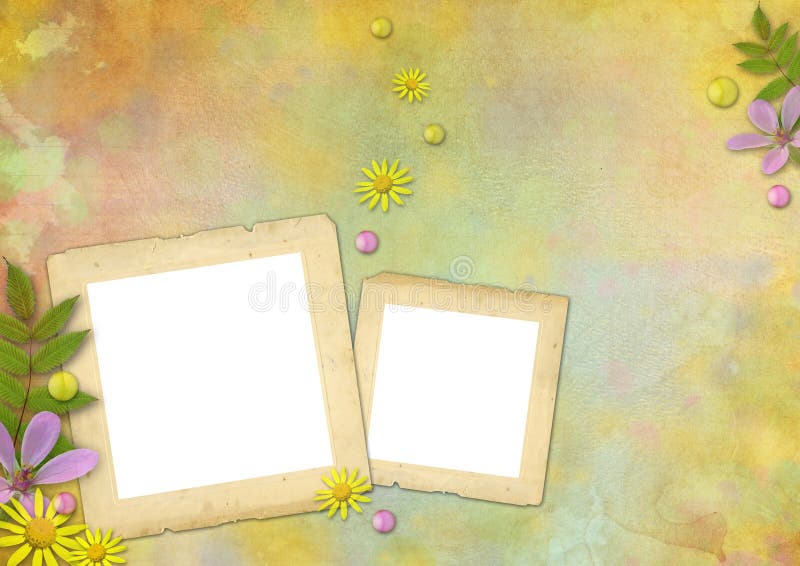 Photo Frames on the Abstract Background Stock Illustration ...